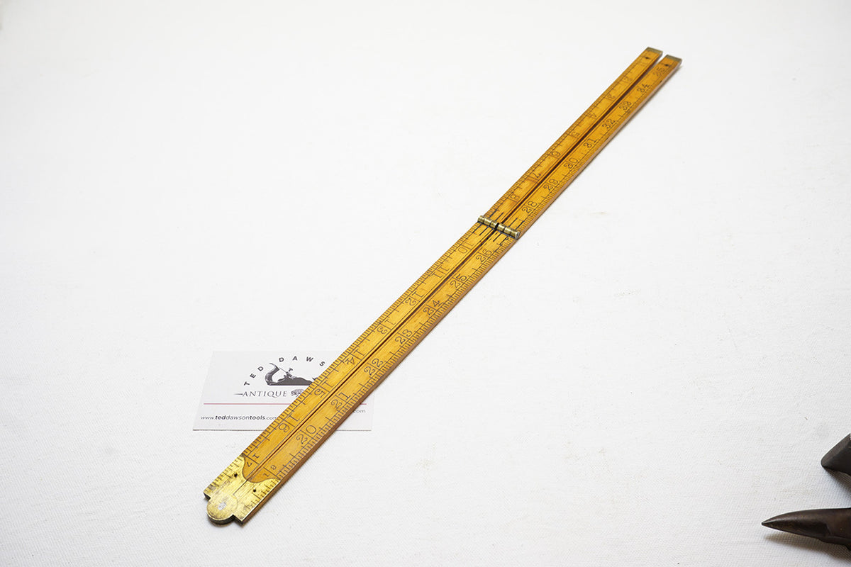 FINE LUFKIN NO. 3851 BOXWOOD & BRASS FOLD RULE - 3FT 4 FOLD – Ted ...
