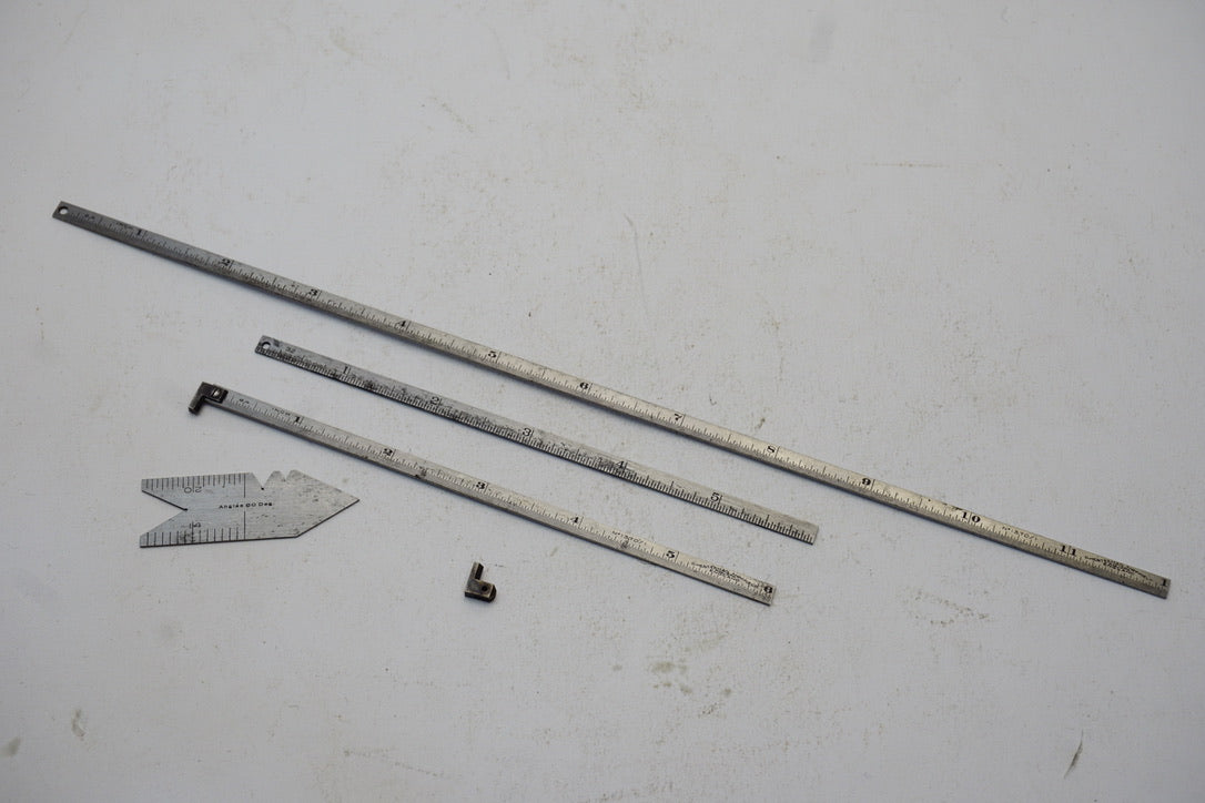 LOT OF 4 MACHINIST RULES - CHESTERMAN & LUFKIN – Ted Dawson Antique Tools